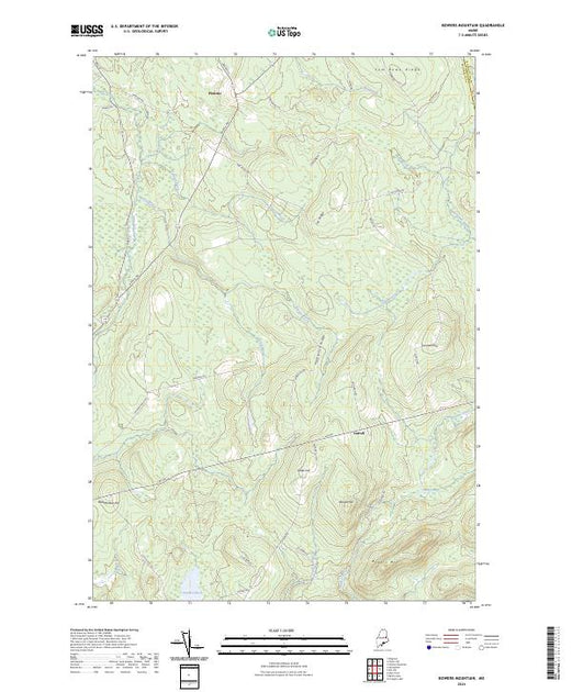 US Topo 7.5-minute map for Bowers Mountain ME – American Map Store