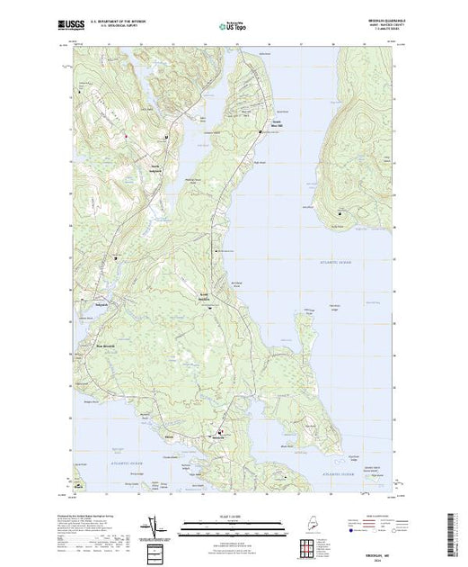 US Topo 7.5-minute map for Brooklin ME – American Map Store