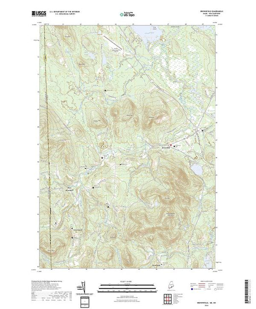 US Topo 7.5-minute map for Brownfield MENH – American Map Store