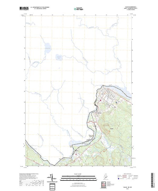 US Topo 7.5-minute map for Calais MENB – American Map Store