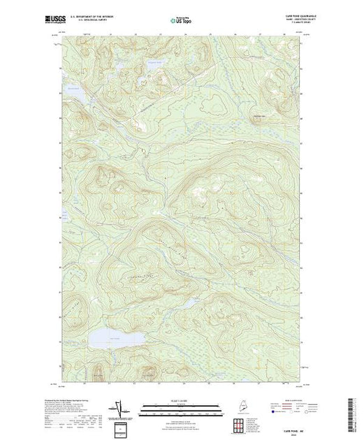 US Topo 7.5-minute map for Carr Pond ME – American Map Store