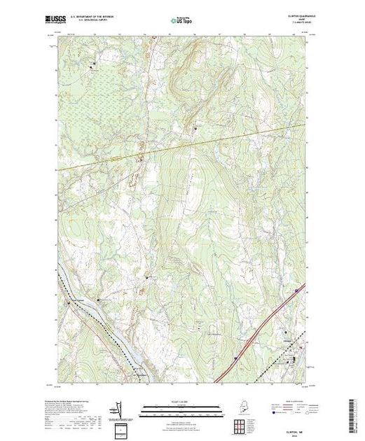 US Topo 7.5-minute map for Clinton ME – American Map Store