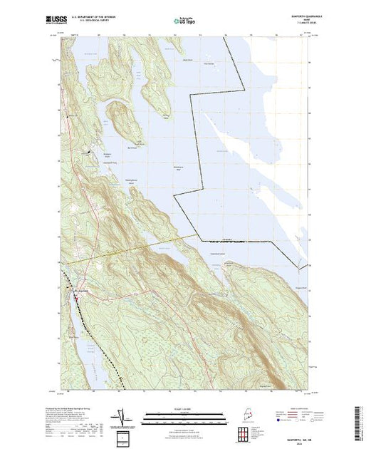 US Topo 7.5-minute map for Danforth MENB – American Map Store