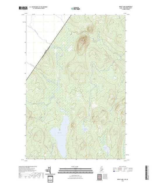 US Topo 7.5-minute map for Depot Lake MEQC – American Map Store