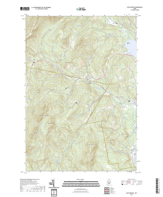 US Topo 7.5-minute map for East Dixfield ME – American Map Store