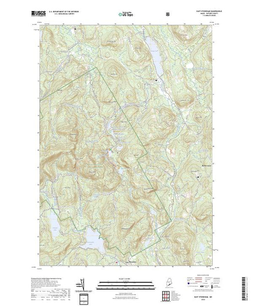 US Topo 7.5-minute map for East Stoneham ME – American Map Store