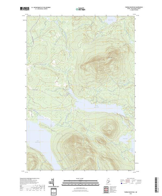 US Topo 7.5-minute map for Farrar Mountain ME – American Map Store