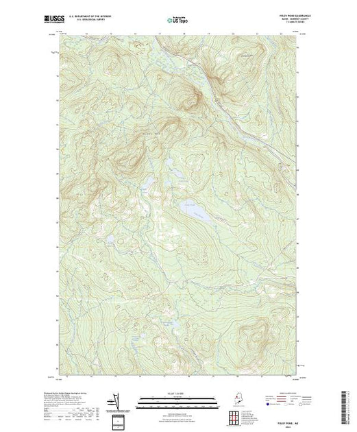 US Topo 7.5-minute map for Foley Pond ME – American Map Store