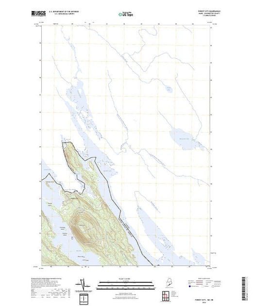 US Topo 7.5-minute map for Forest City MENB – American Map Store