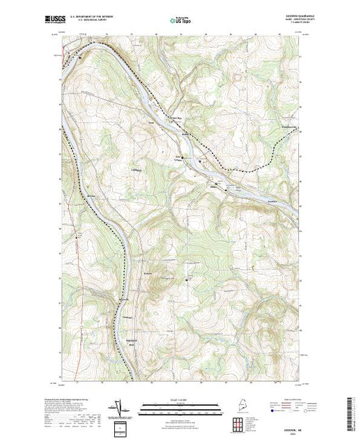 US Topo 7.5-minute map for Goodwin ME – American Map Store