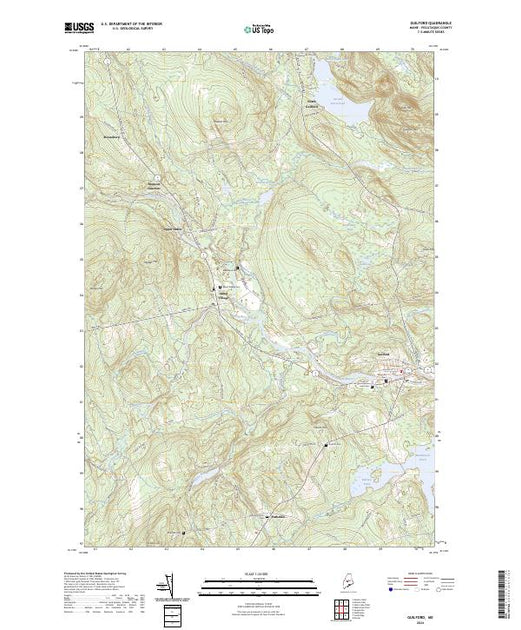 US Topo 7.5-minute map for Guilford ME – American Map Store