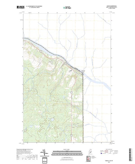 US Topo 7.5-minute map for Hamlin MENB – American Map Store