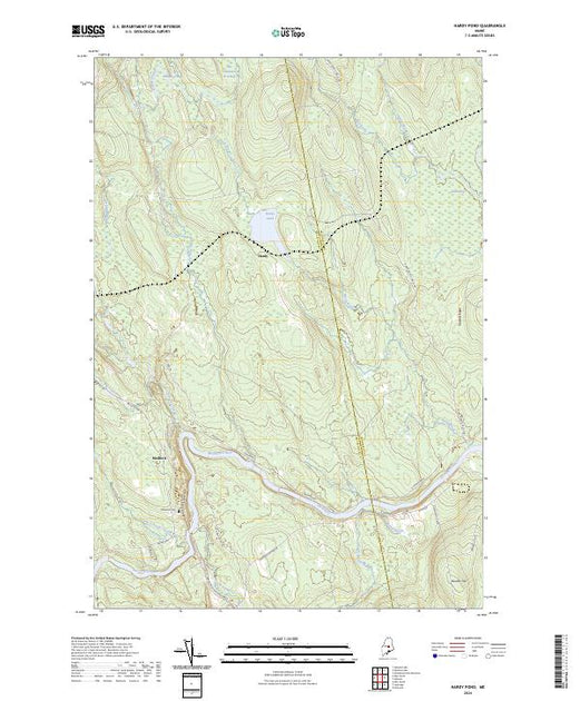US Topo 7.5-minute map for Hardy Pond ME – American Map Store