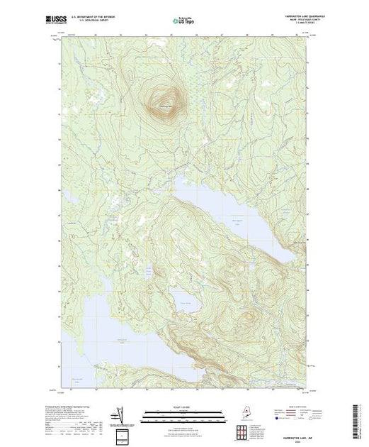 US Topo 7.5-minute map for Harrington Lake ME – American Map Store