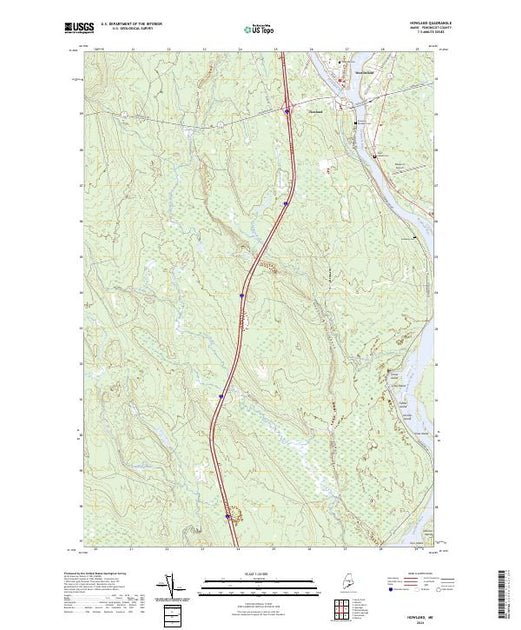 US Topo 7.5-minute map for Howland ME – American Map Store