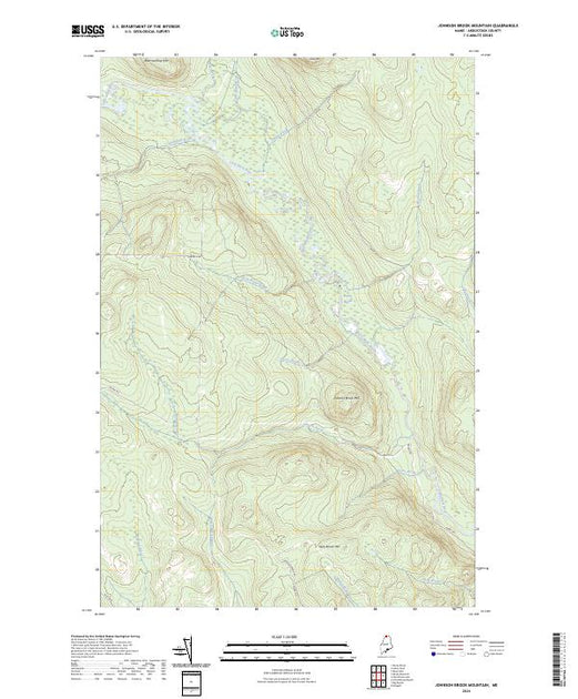 US Topo 7.5-minute map for Johnson Brook Mountain ME – American Map Store