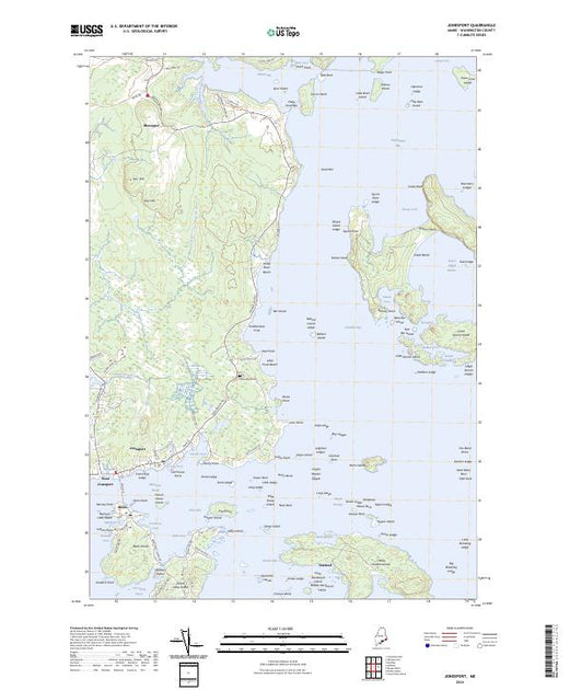 US Topo 7.5-minute map for Jonesport ME – American Map Store