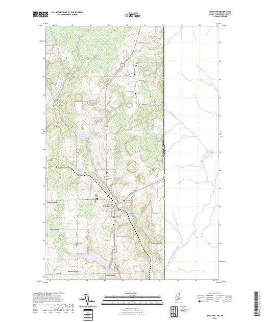US Topo 7.5-minute map for Limestone MENB – American Map Store