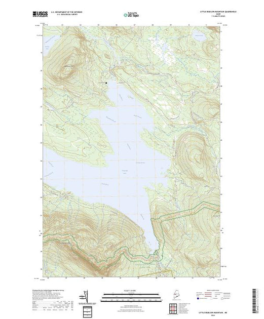 US Topo 7.5-minute map for Little Bigelow Mountain ME – American Map Store