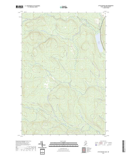 US Topo 7.5-minute map for Little Machias Lake ME – American Map Store