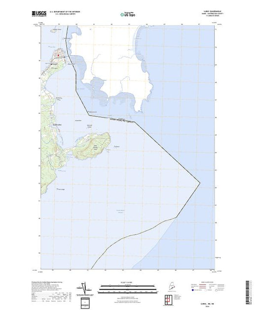 US Topo 7.5-minute map for Lubec MENB – American Map Store