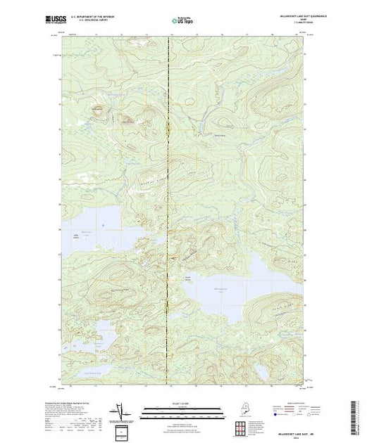US Topo 7.5-minute map for Millinocket Lake East ME – American Map Store