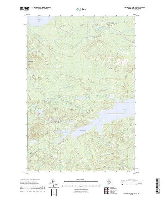 US Topo 7.5-minute map for Millinocket Lake West ME – American Map Store