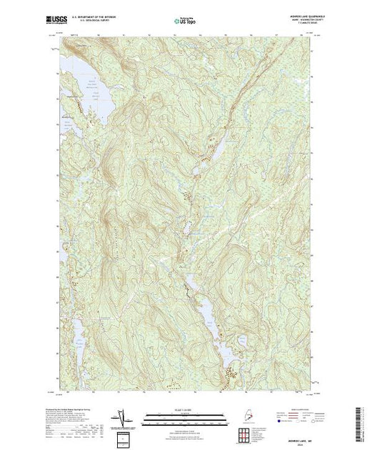 US Topo 7.5-minute map for Monroe Lake ME – American Map Store