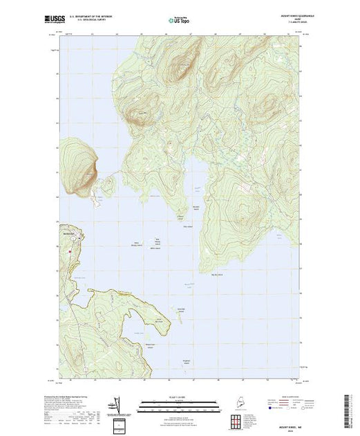 US Topo 7.5-minute map for Mount Kineo ME – American Map Store