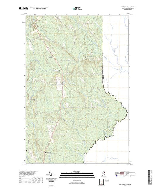 US Topo 7.5-minute map for North Amity MENB – American Map Store