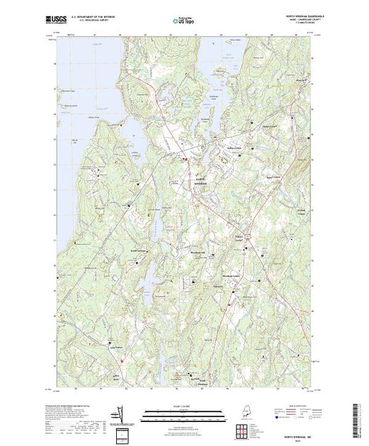 US Topo 7.5-minute map for North Windham ME – American Map Store