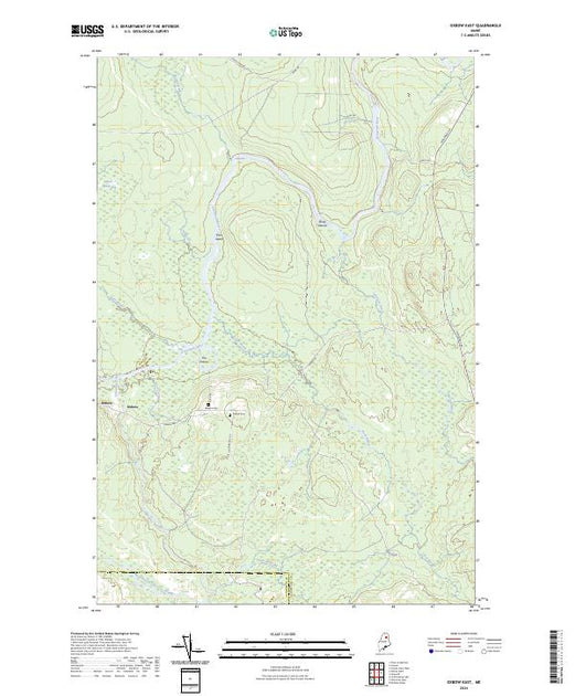 US Topo 7.5-minute map for Oxbow East ME – American Map Store