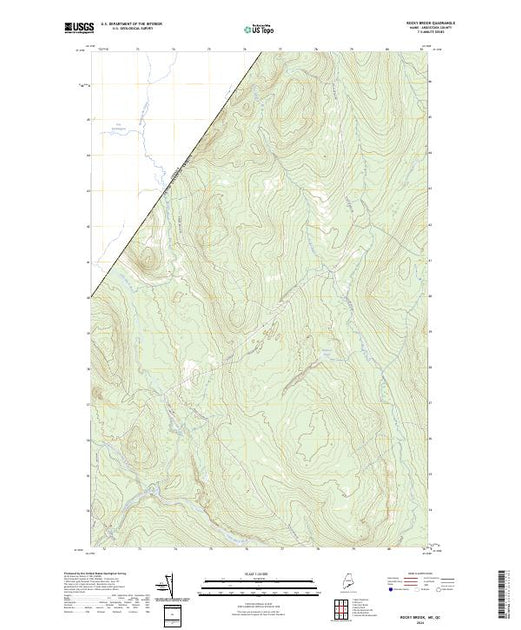 US Topo 7.5-minute map for Rocky Brook MEQC – American Map Store