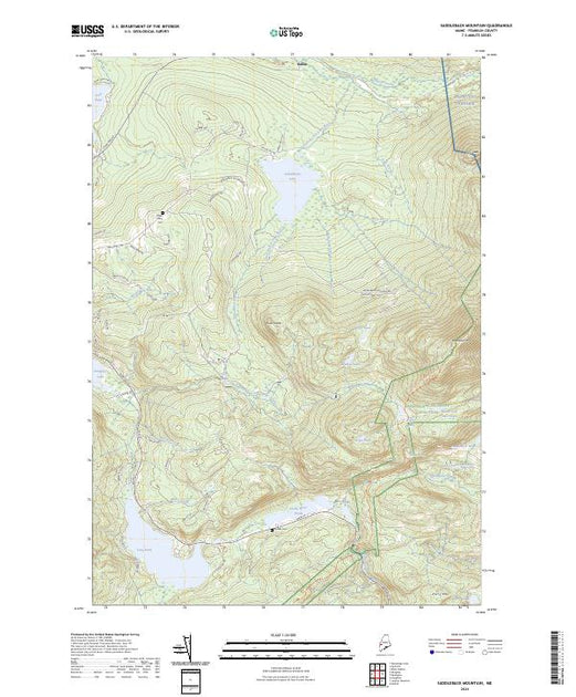 US Topo 7.5-minute map for Saddleback Mountain ME – American Map Store