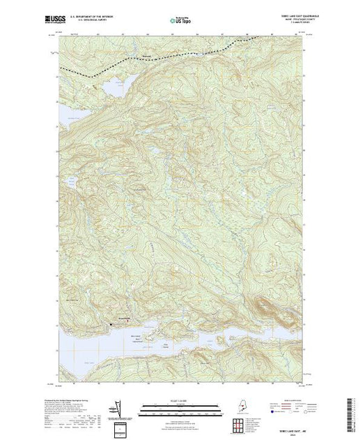 US Topo 7.5-minute map for Sebec Lake East ME – American Map Store
