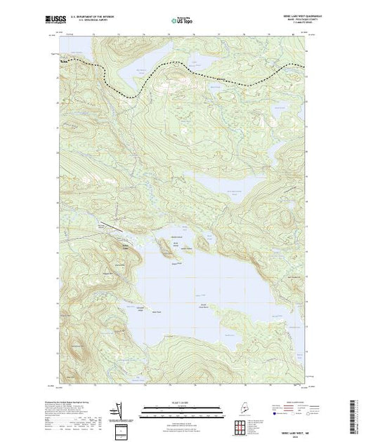 US Topo 7.5-minute map for Sebec Lake West ME – American Map Store