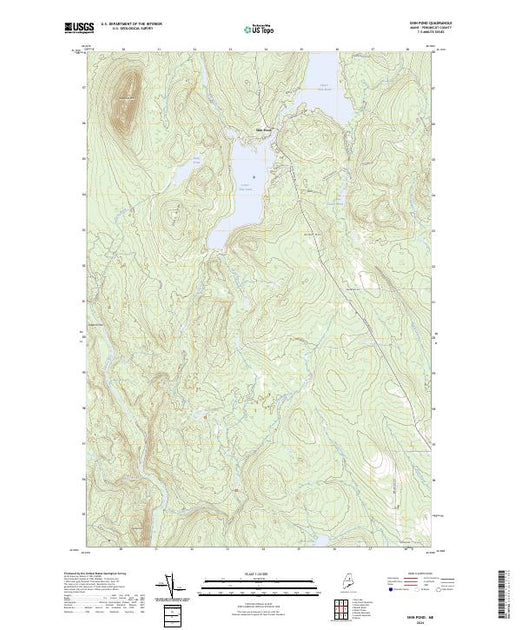 US Topo 7.5-minute map for Shin Pond ME – American Map Store