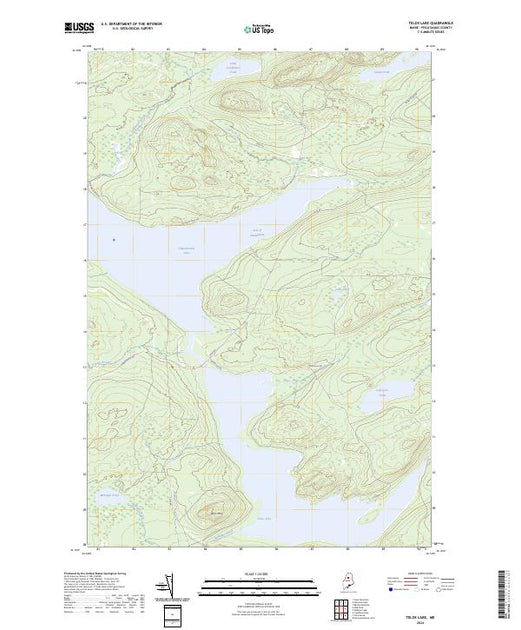 US Topo 7.5-minute map for Telos Lake ME – American Map Store
