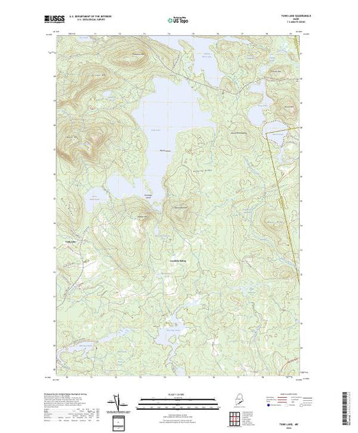 US Topo 7.5-minute map for Tunk Lake ME – American Map Store
