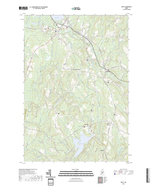 US Topo 7.5-minute map for Unity ME – American Map Store