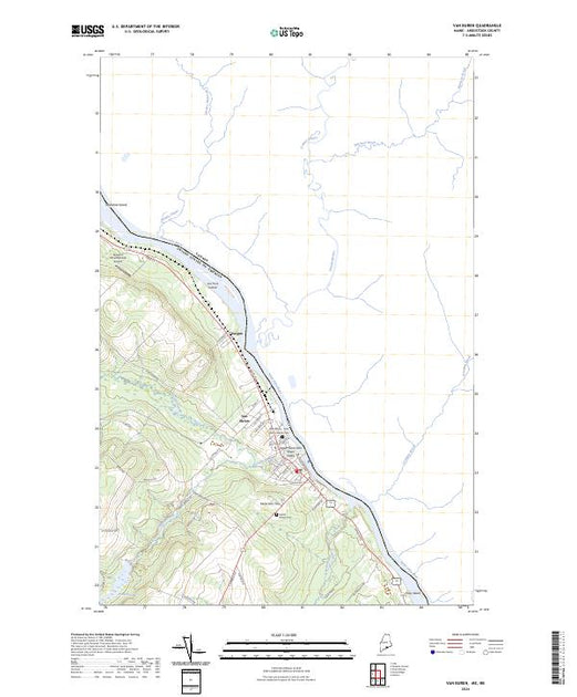 US Topo 7.5-minute map for Van Buren MENB – American Map Store