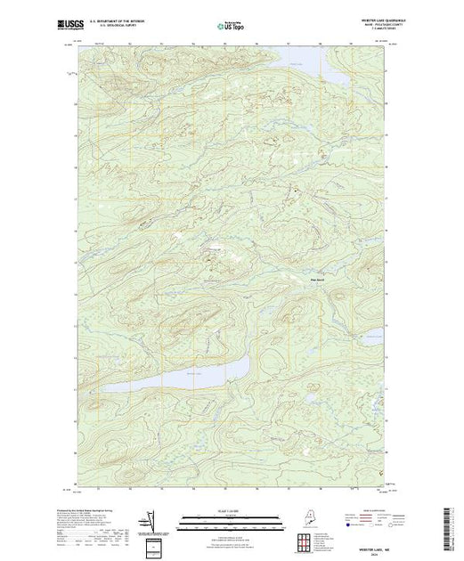 US Topo 7.5-minute map for Webster Lake ME – American Map Store