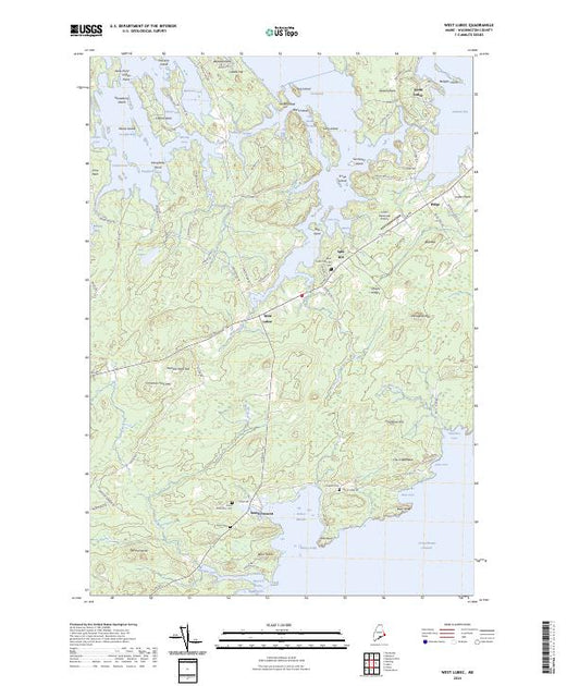 US Topo 7.5-minute map for West Lubec ME – American Map Store