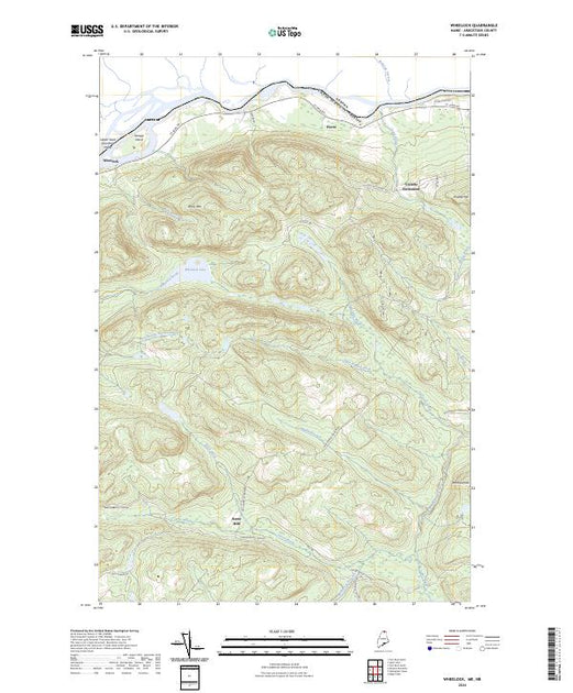 US Topo 7.5-minute map for Wheelock MENB – American Map Store