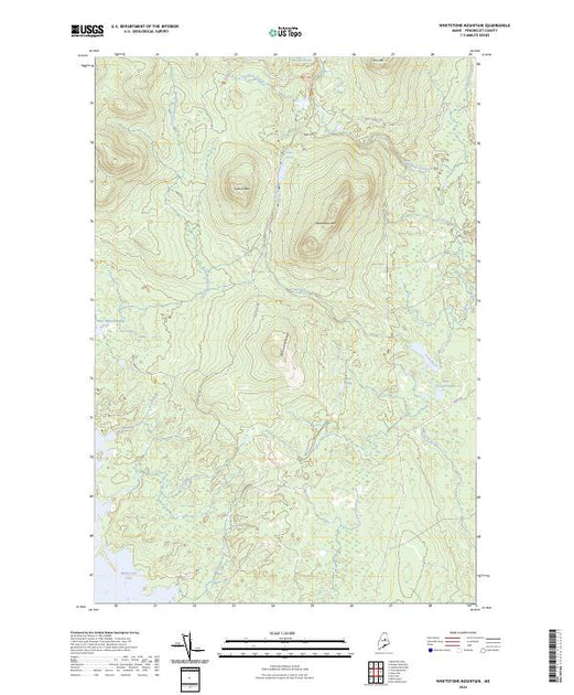 US Topo 7.5-minute map for Whetstone Mountain ME – American Map Store