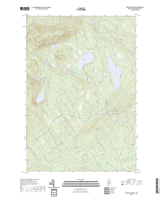 US Topo 7.5-minute map for Whetstone Pond ME – American Map Store