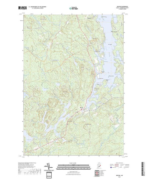 US Topo 7.5-minute map for Whiting ME – American Map Store