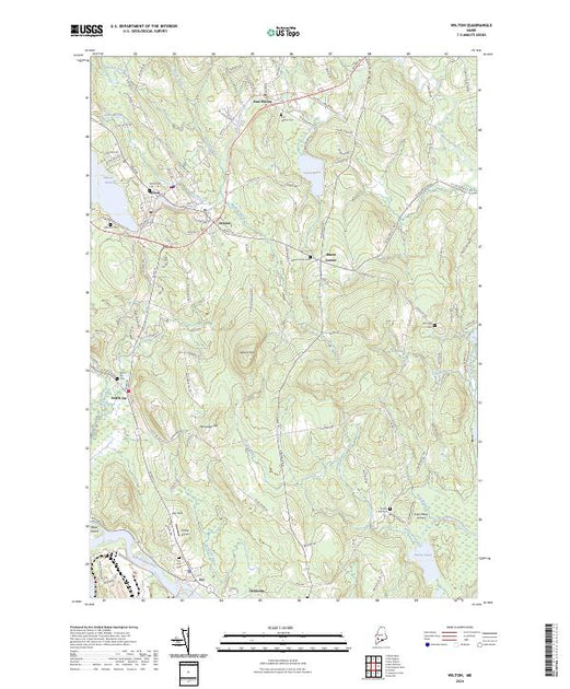 US Topo 7.5-minute map for Wilton ME – American Map Store