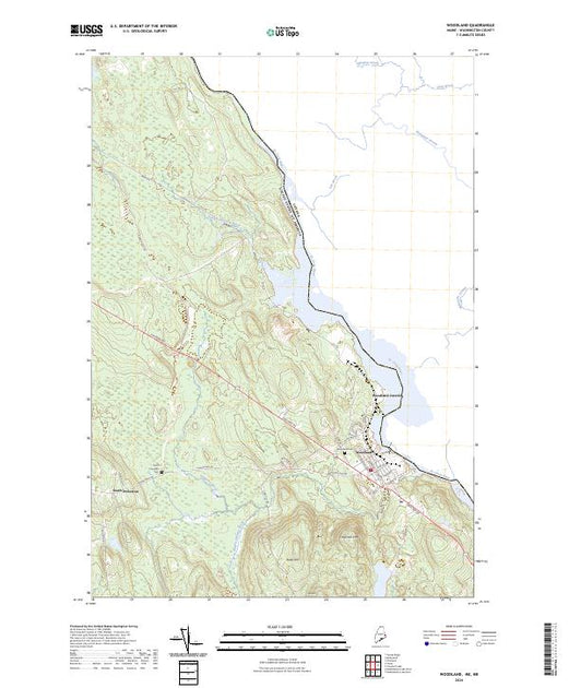 US Topo 7.5-minute map for Woodland MENB – American Map Store