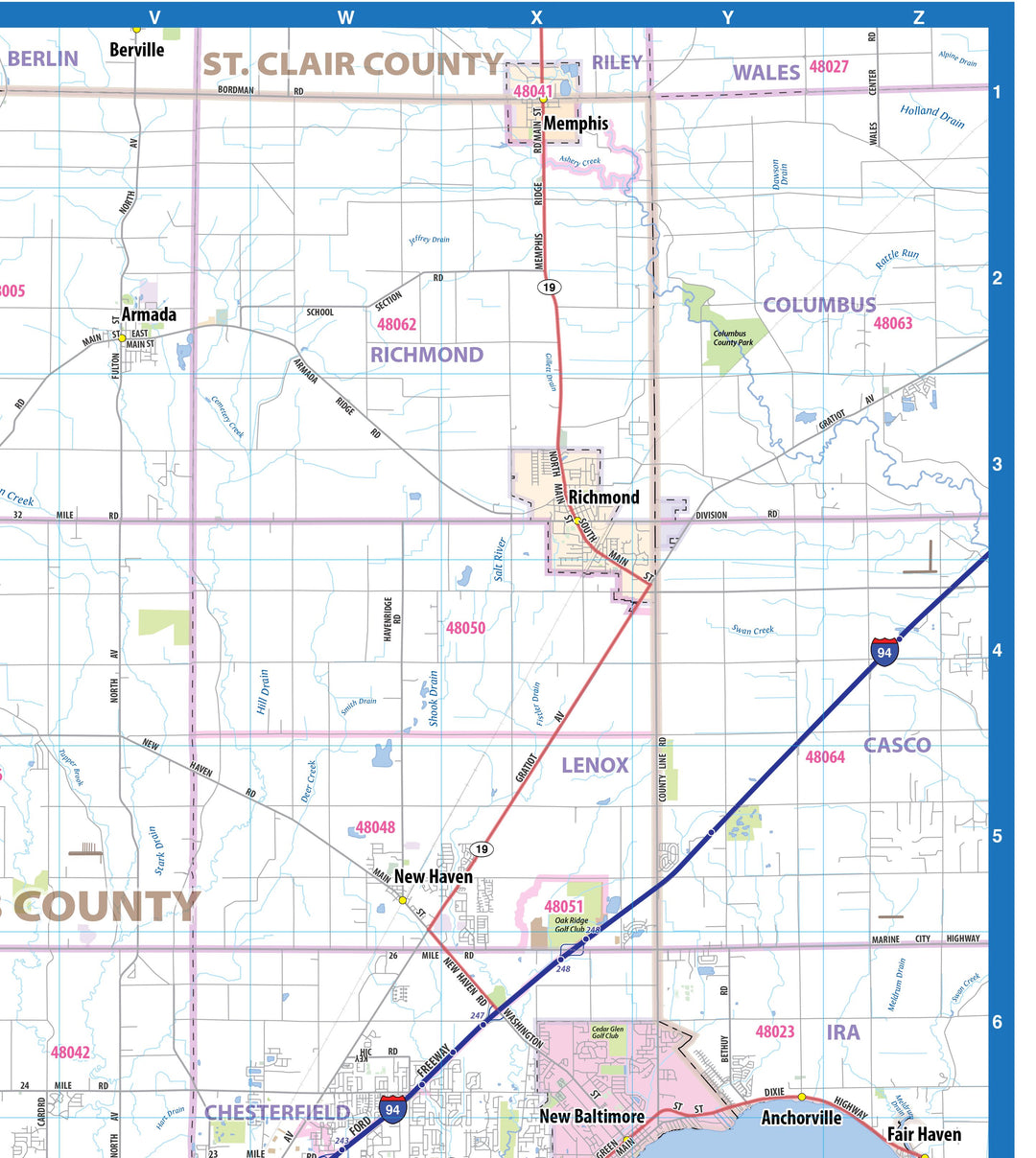 Large Map Of Metro Detroit